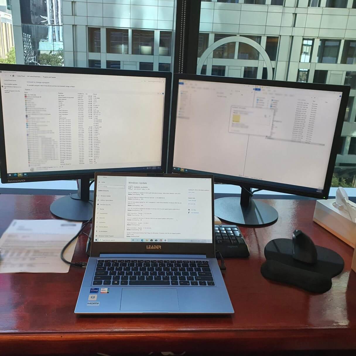 FortiTech - Client install: Laptop with dual monitors in a law firm