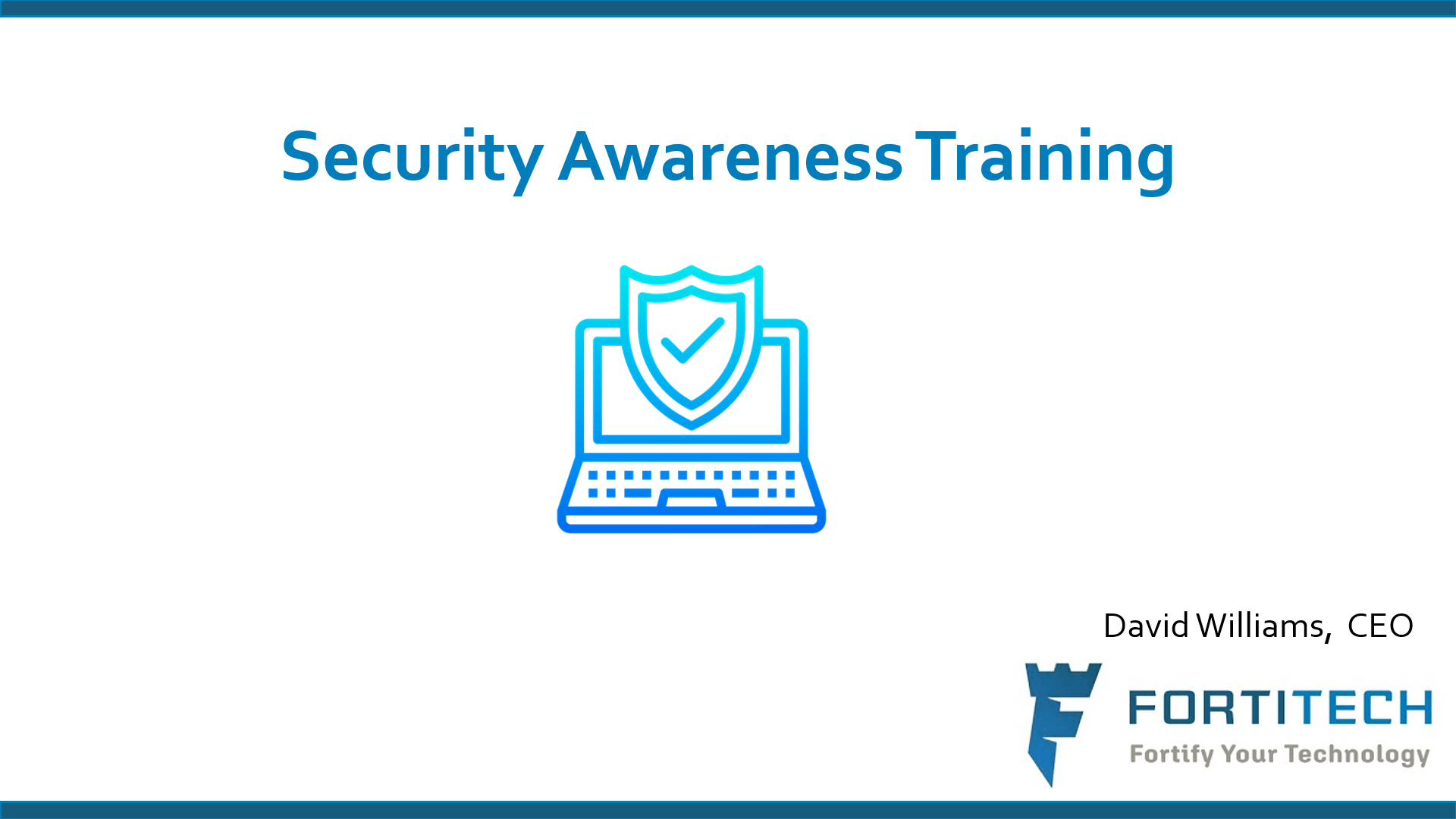FortiTech - David Speaks: Security Awareness Training